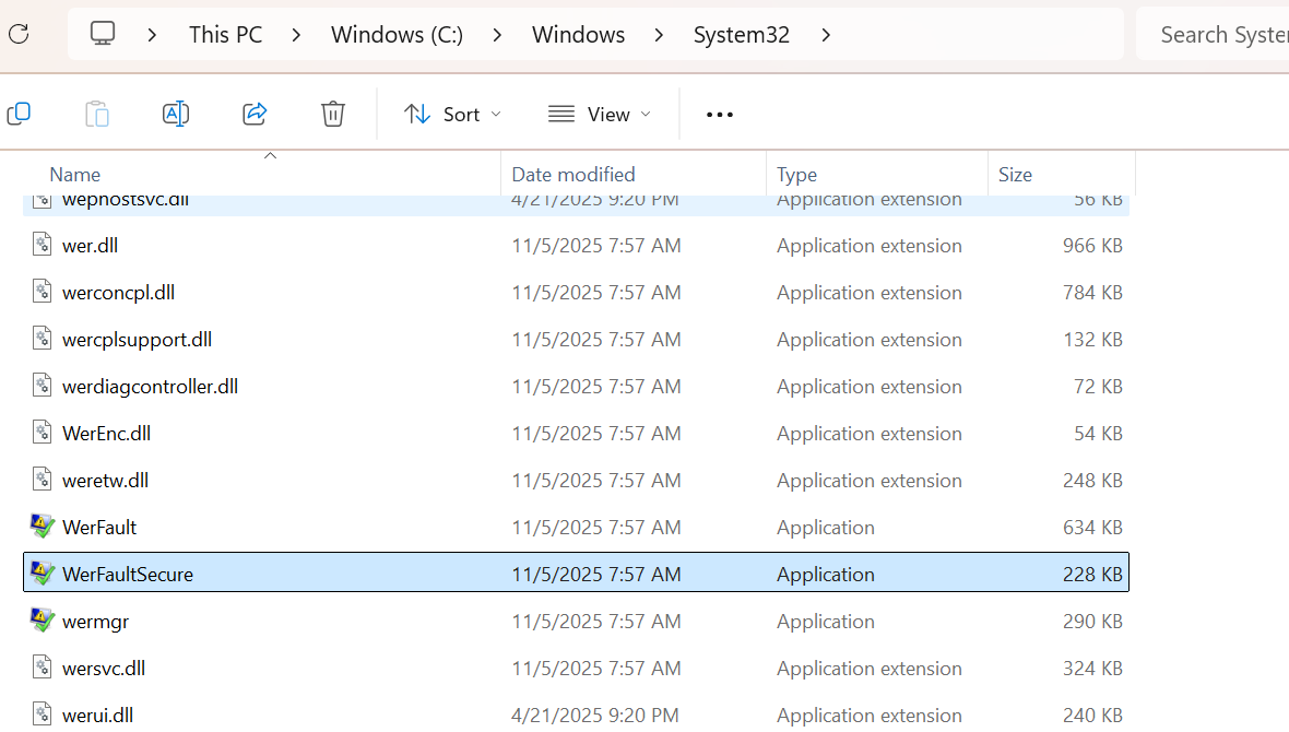 LSASS Dump – Windows Error Reporting – Purple Team